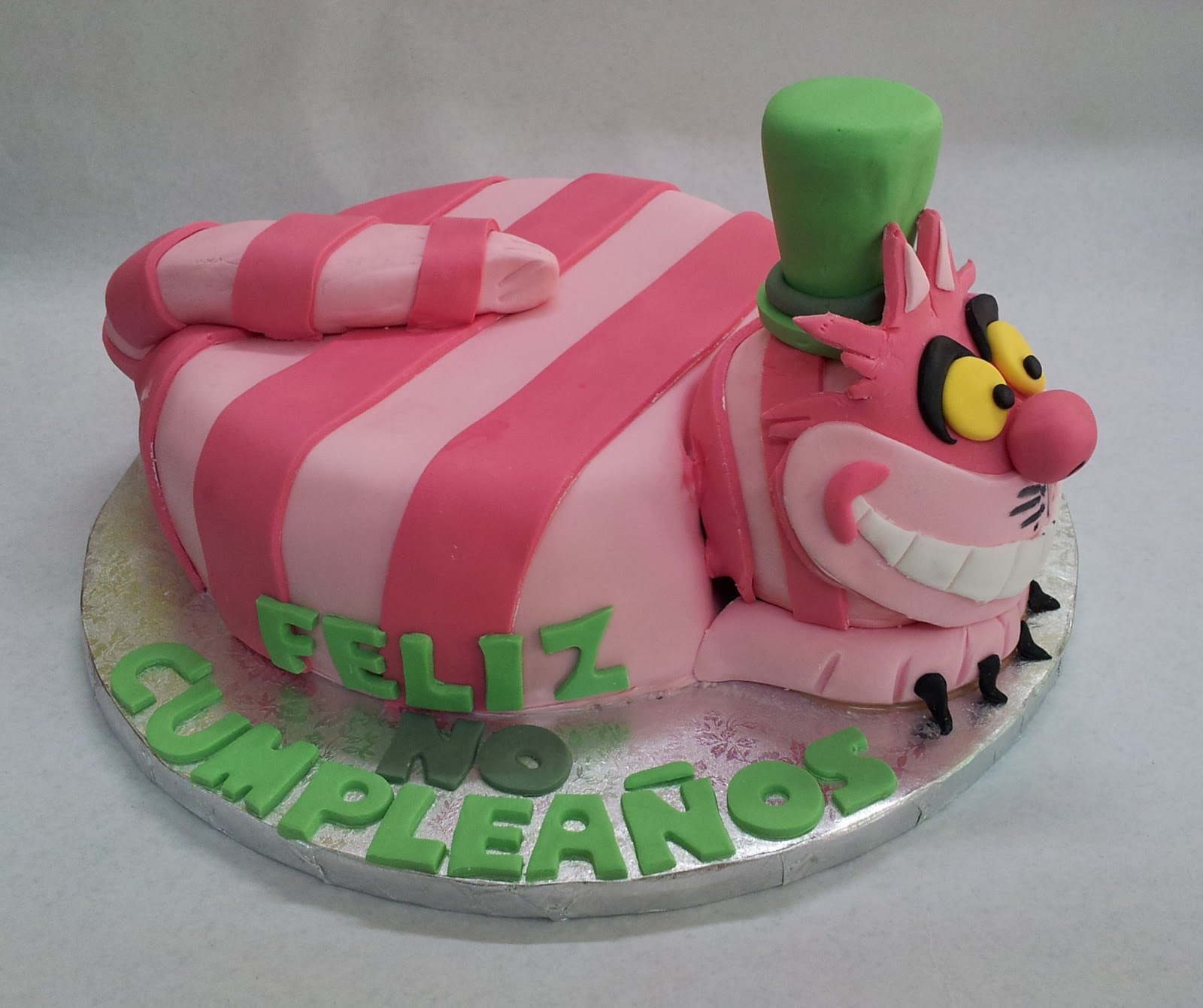 Tartas Málaga - Delizias de Paula : Tarta Cumpleaños Gato Alicia