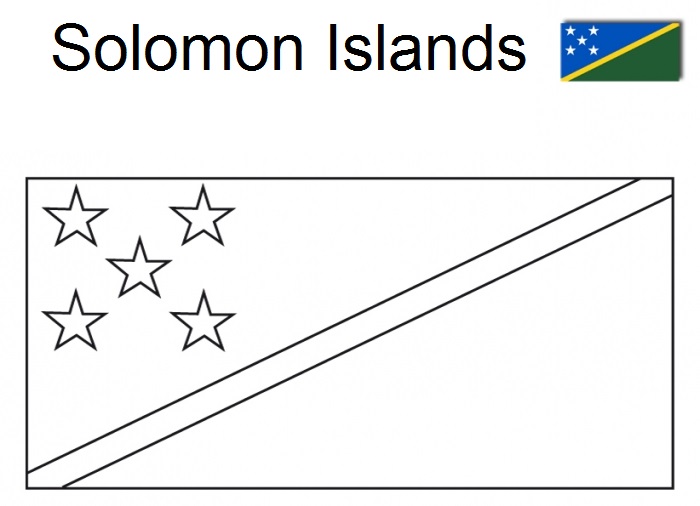 Geography Blog: Solomon Islands Flag Colouring Page