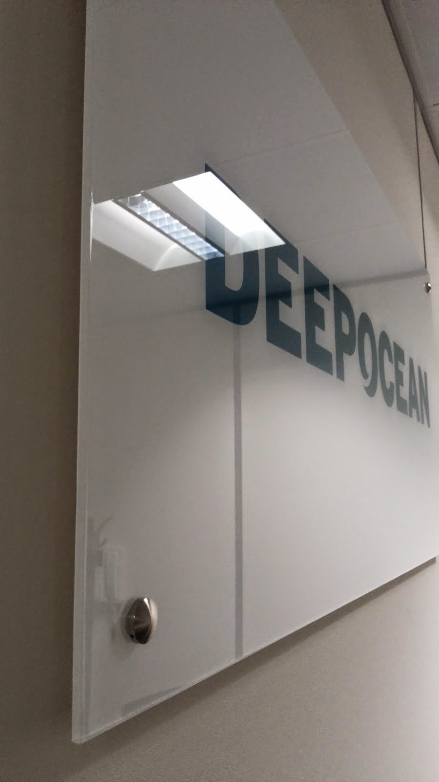 The Green I Signs Blog: 5mm clear perspex reception sign mounted on ...