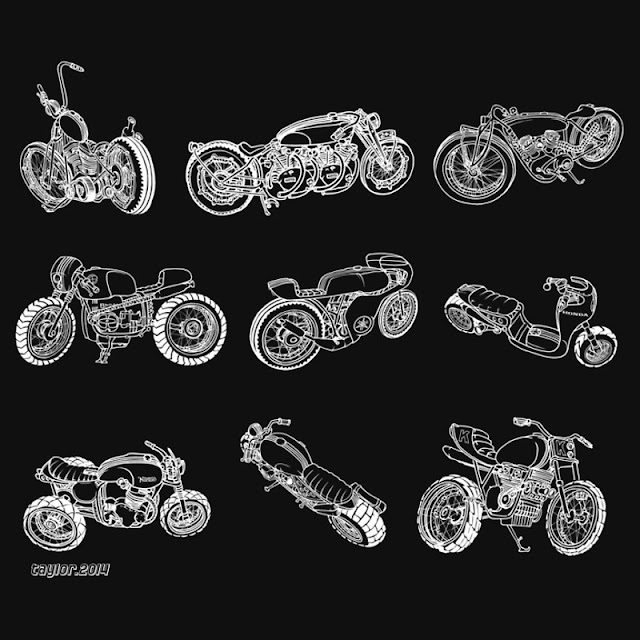 Cafe Racer Drawing - RocketGarage - Cafe Racer Magazine