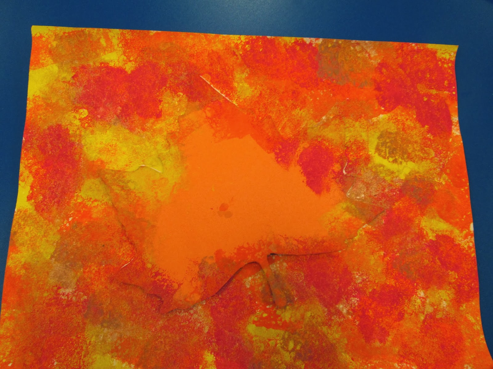 Adventures in Third Grade: Leaf Sponge Art