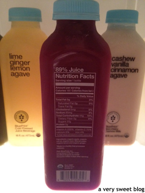 BluePrintJuice: Bottled Juice To Go | A Very Sweet Blog