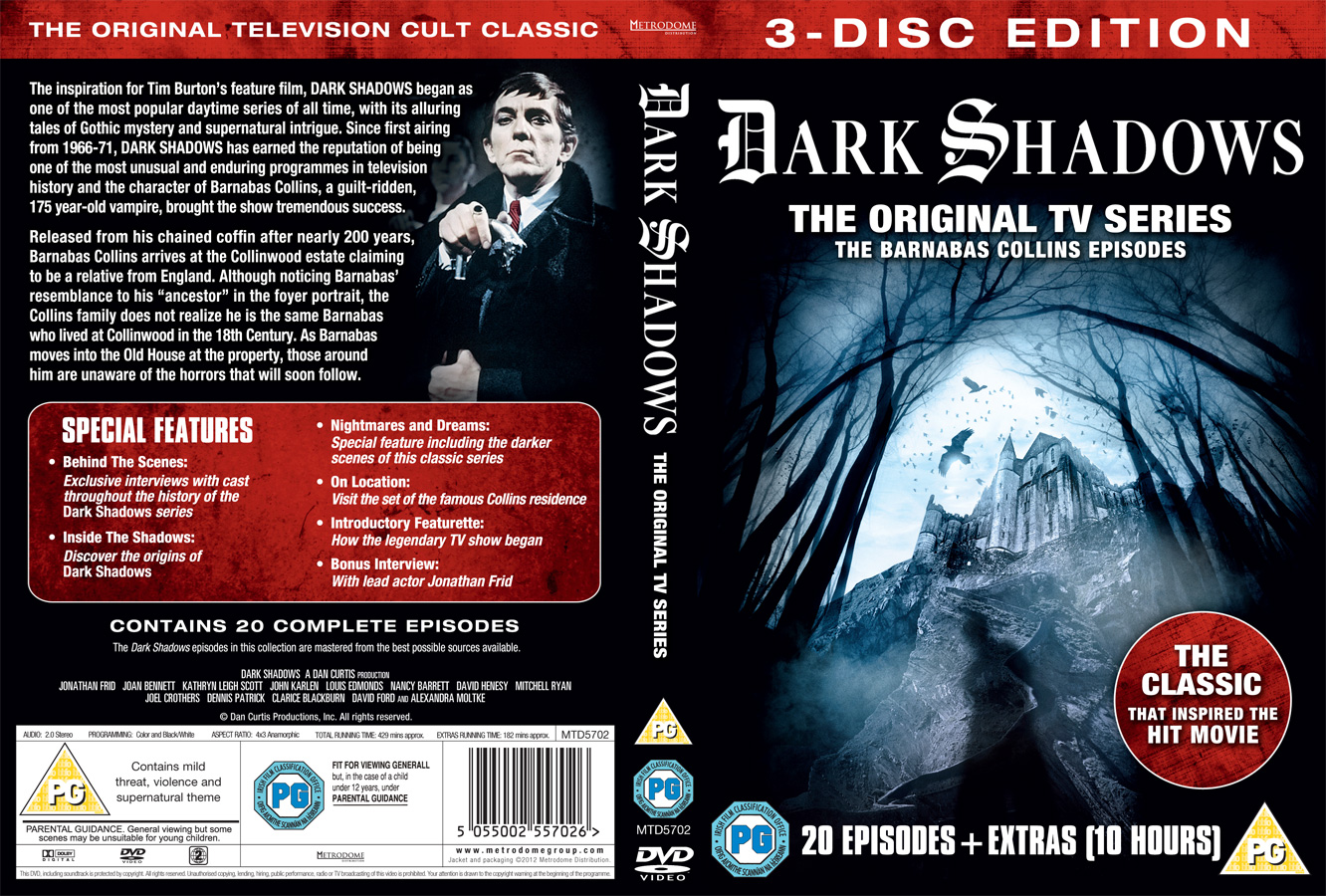 Dark Shadows News Page: UK Dark Shadows DVD Release Cover and Contents