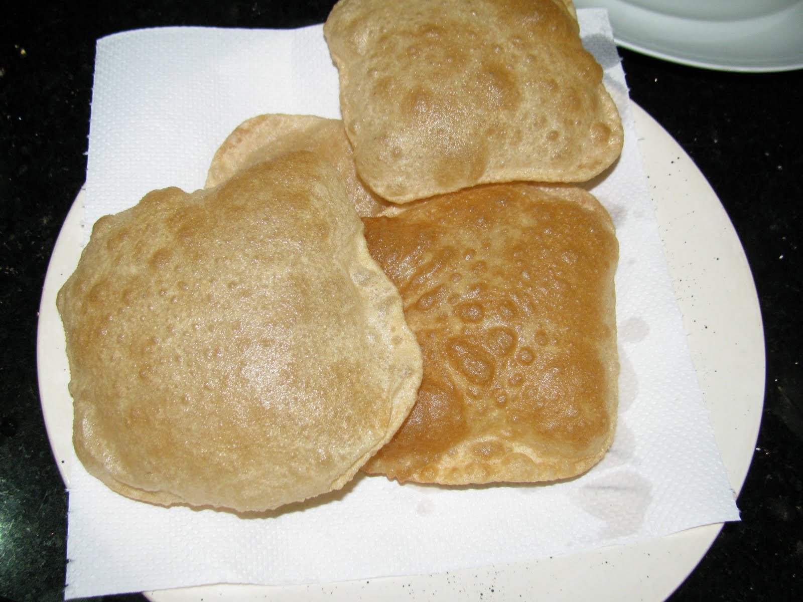 Food Slice: Fluffy Puri/ Poori/ Indian puffed fried flatbread