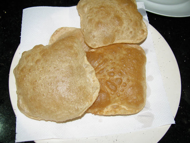 Food Slice: Fluffy Puri/ Poori/ Indian puffed fried flatbread