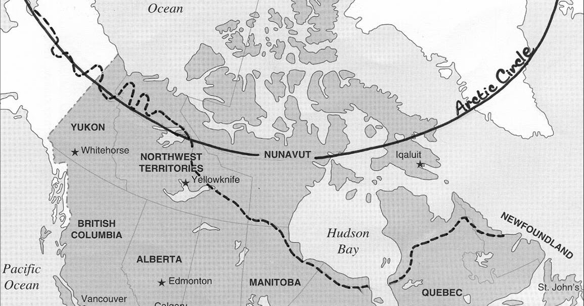 Canada's "Tree Line" (no trees grow above the line)