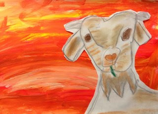 Mixed Artistry: Marc Chagall Expressionist Goat