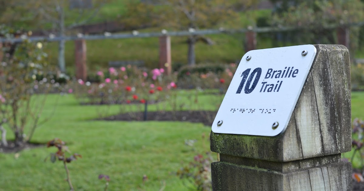 Brailio rašto takas botanikos sode