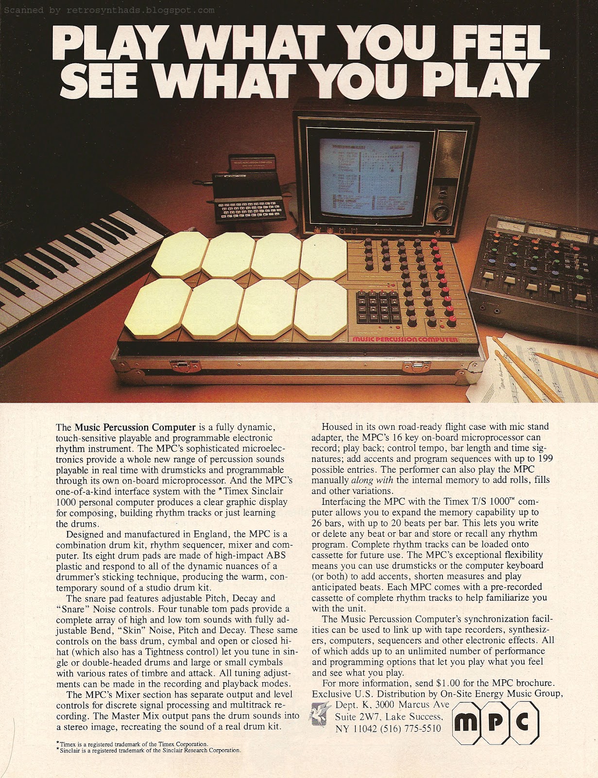 Retro Synth Ads: MPC Electronics Music Percussion Computer "Play What ...