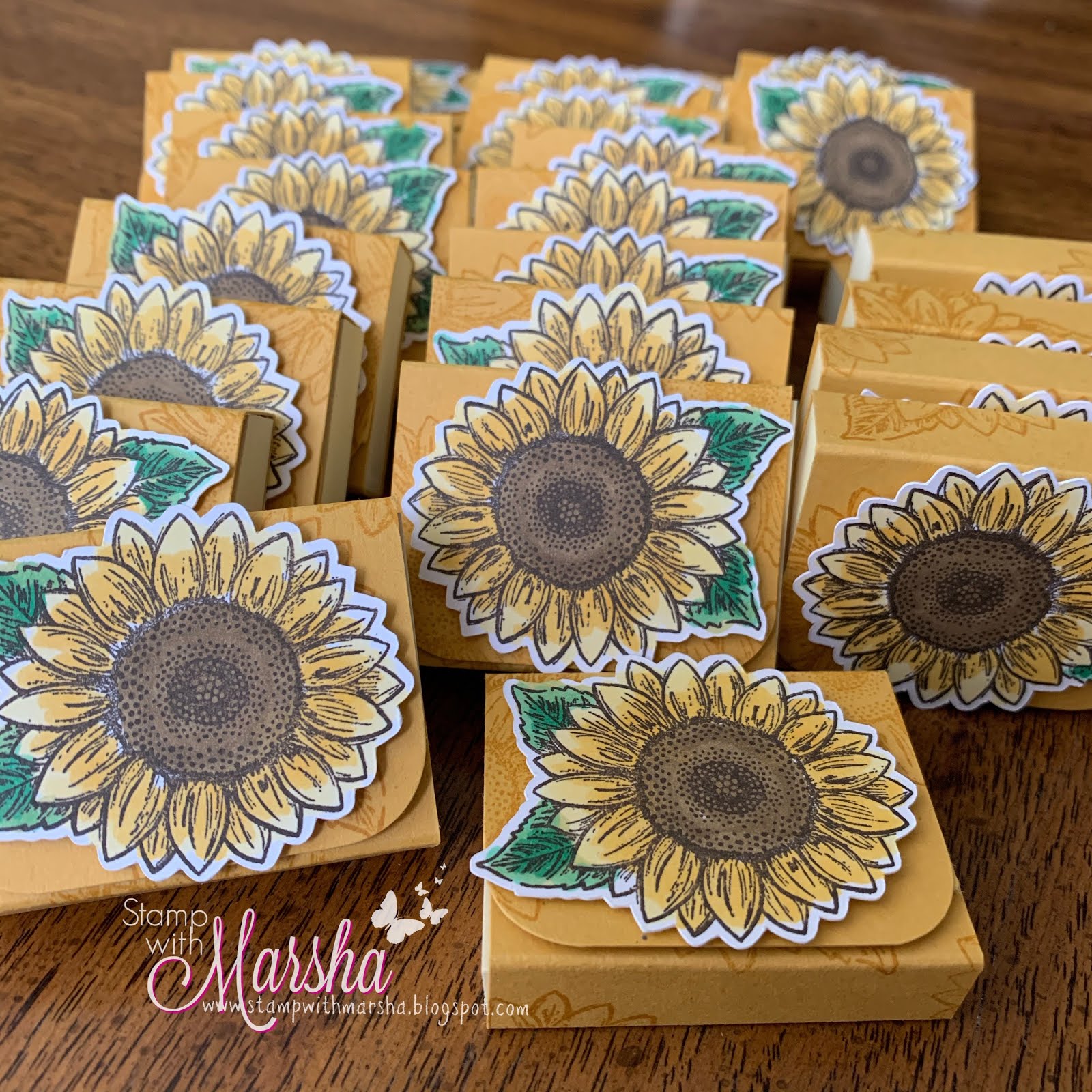 Stamp with Marsha: Sunflower Mini Post-it Note Pouch