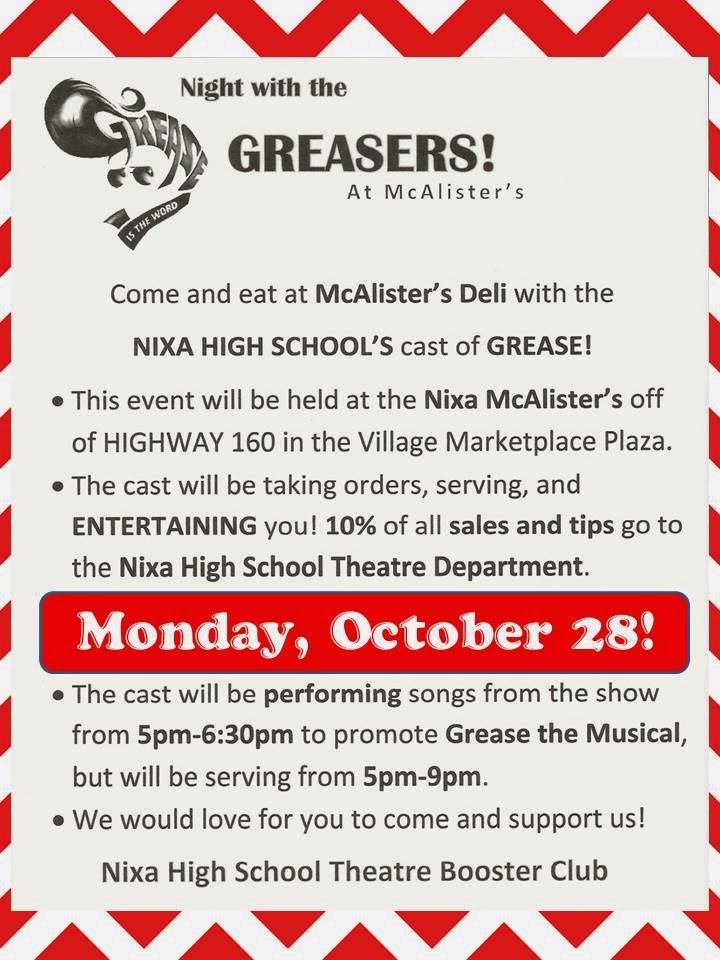 NHS Theatre Boosters McAlister s Night Fund Raiser nhs-theatre-boosters-mcalister-s-night-fund-raiser