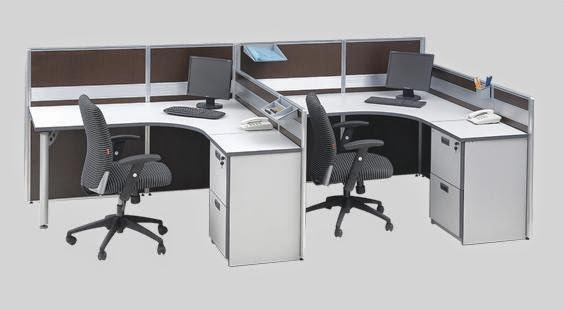 interior kantor minimalis lapis HPL: meja cubical/workstation/sekat ...