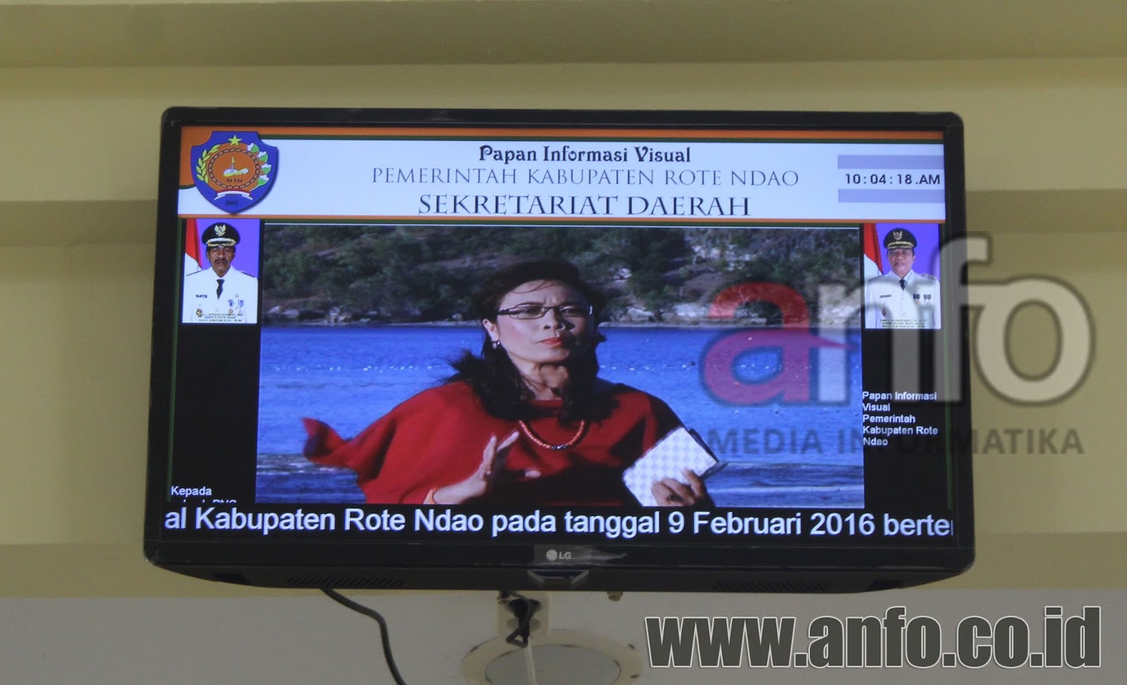 Papan Informasi Elektronik di Kantor Pemerintahan