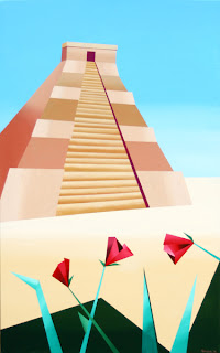 Daily Painters of California: Mark Webster - Abstract Geometric Pyramid ...