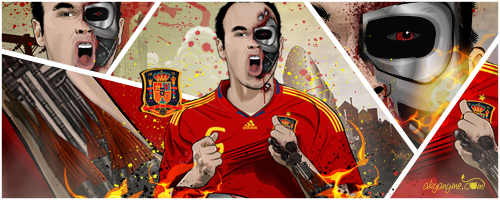 Cartoon Pictures of Andre Iniesta
