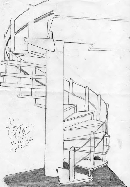 Brillantina diamond: Boceto de la escalera