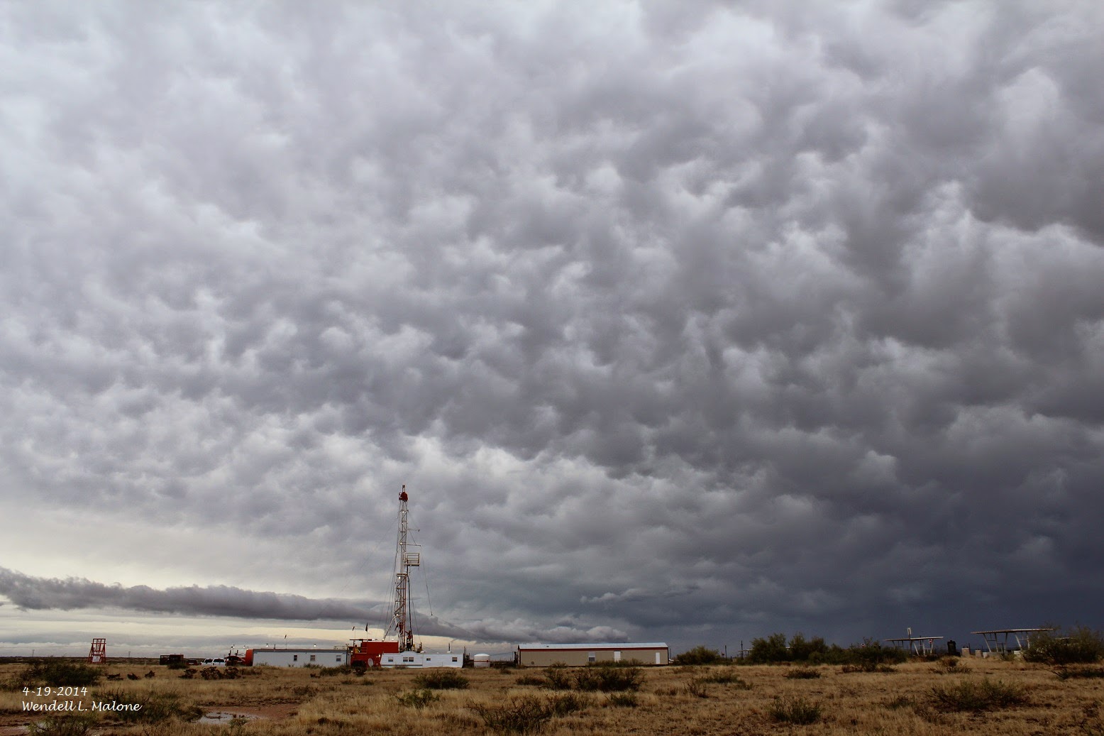 Cumulonimbus Mammatus Clouds Over SE NM.