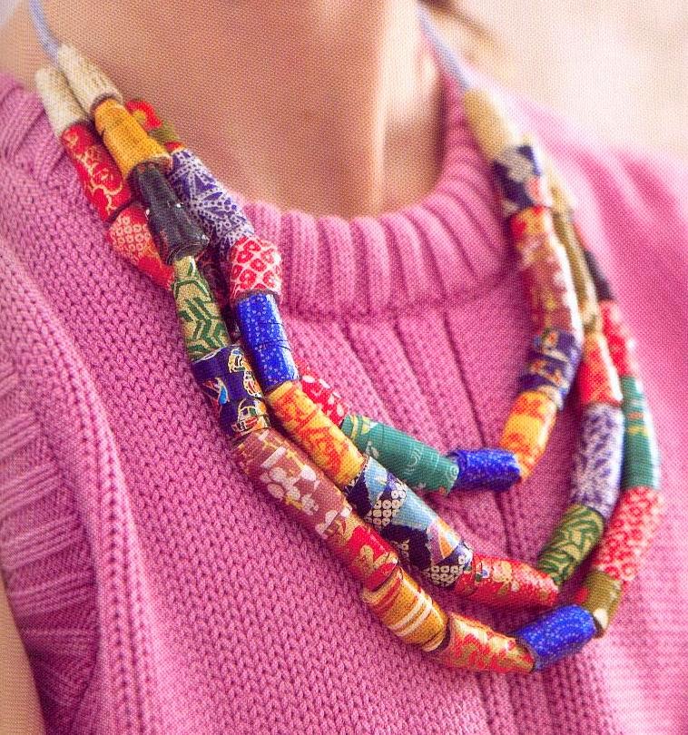 Living A Doll's Life : DAY 2 - Colorful Paper Bead Necklace - Kaya