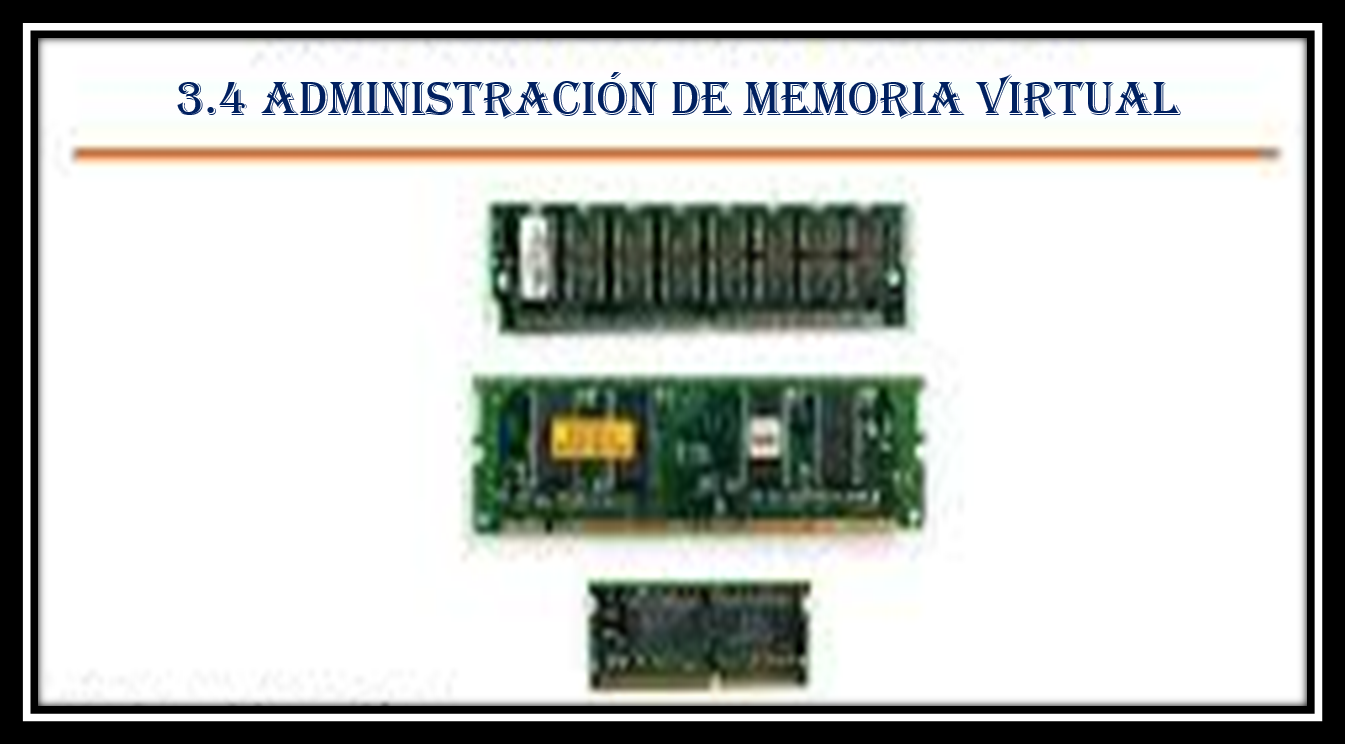 SISTEMAS OPERATIVOS: 3.4 ADMINISTRACIÓN DE MEMORIA VIRTUAL