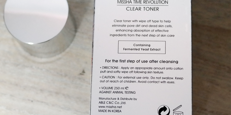 Missha Time Revolution Clear Toner | Review | RandomlyDi