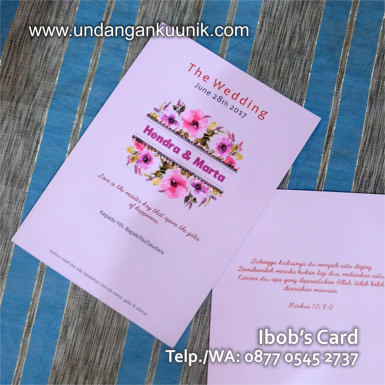 UNDANGAN NIKAH UNIK I Ibob's Card