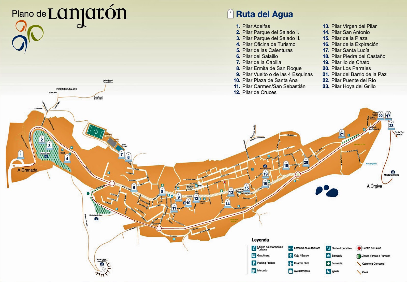 notas cordobesas: LA RUTA DE LOS PILARES DE LANJARÓN, GRANADA