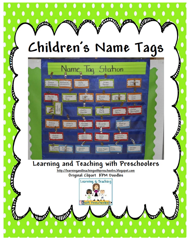Learning and Teaching With Preschoolers: Name Tag Station
