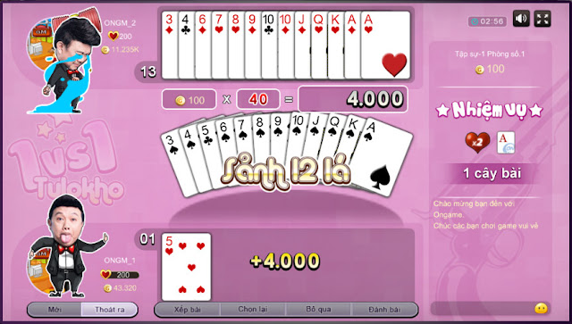 Đánh bài online miễn phí hay nhất trên ongame