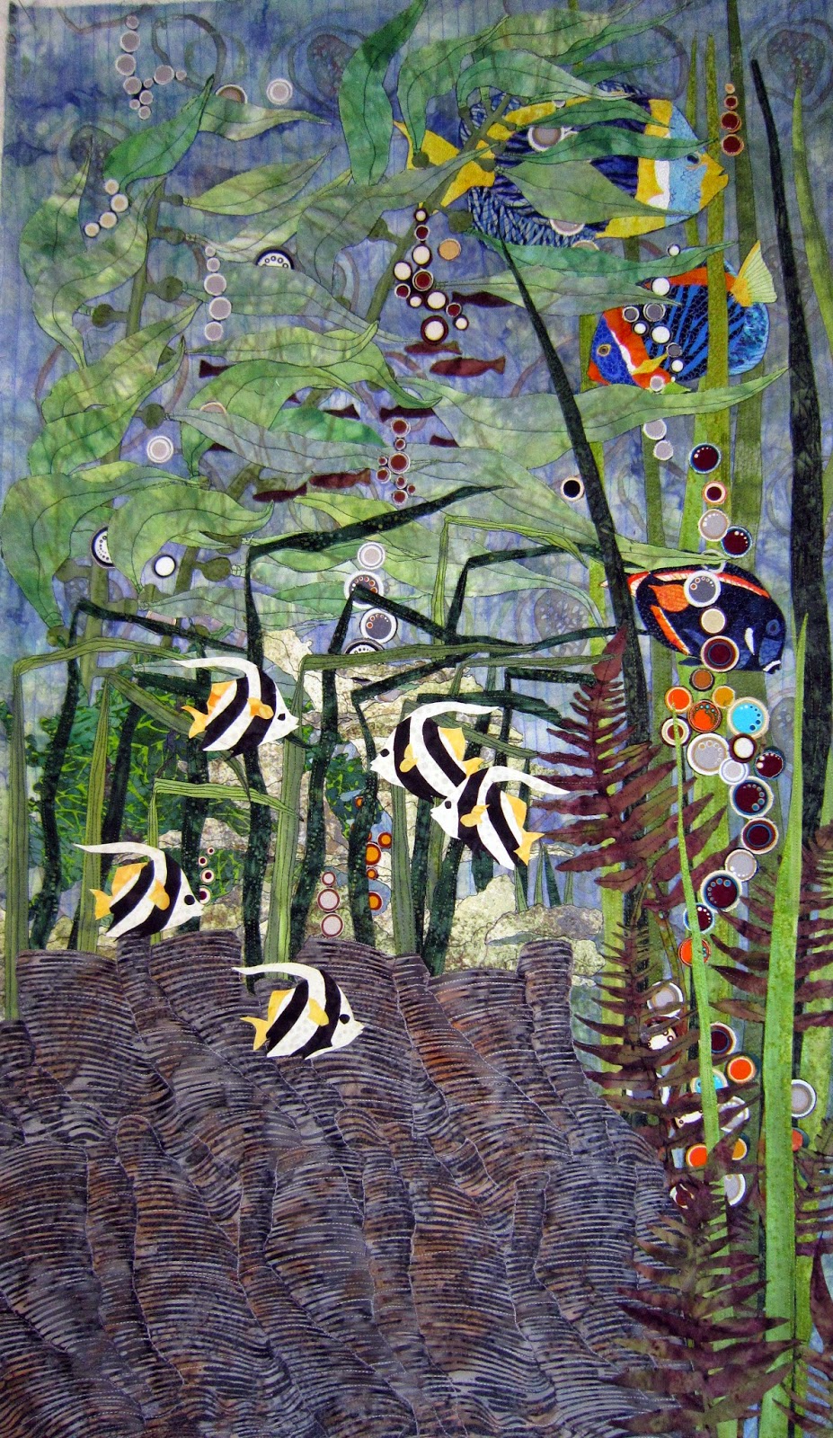 Barbara Strobel Lardon Art quilts: UNDER THE SEA