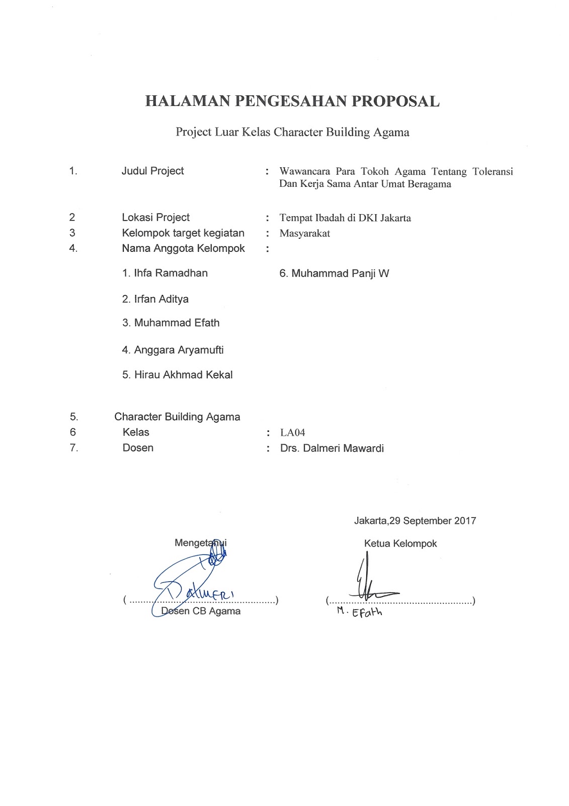 Binus Character Building 3: Agama: Scan Tanda Tangan Dosen Pada Laporan ...