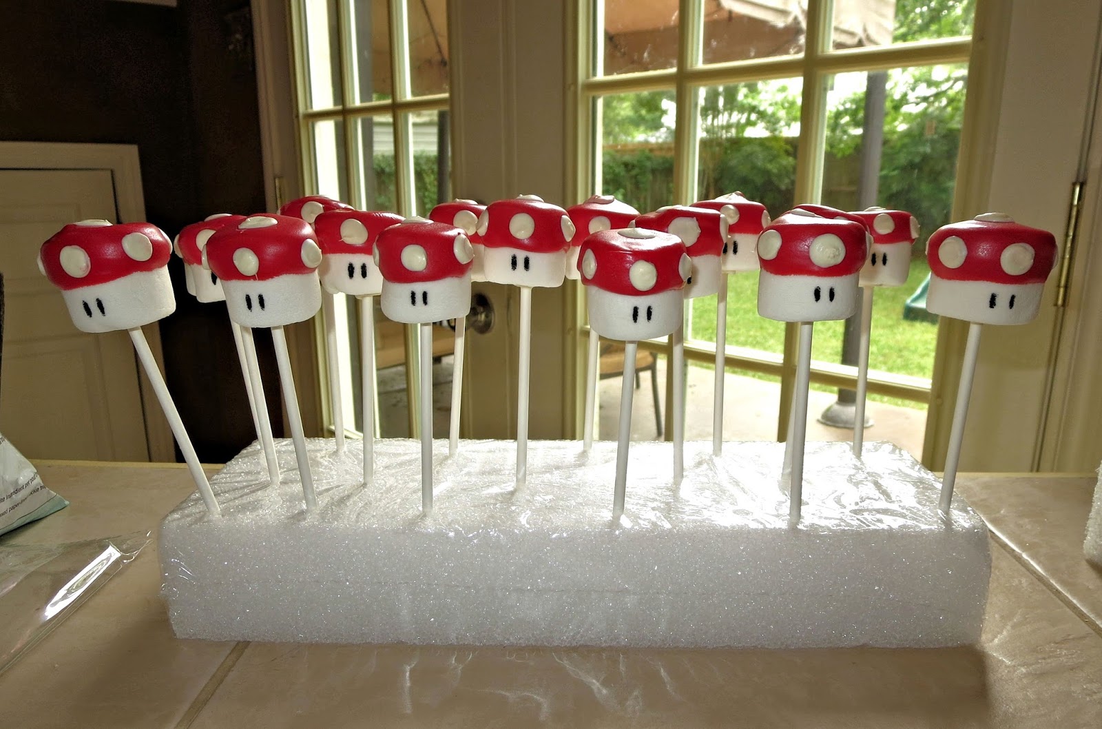 My Cake Corner: Mario Mushroom Marshmallow Pops & Mario Mustache ...