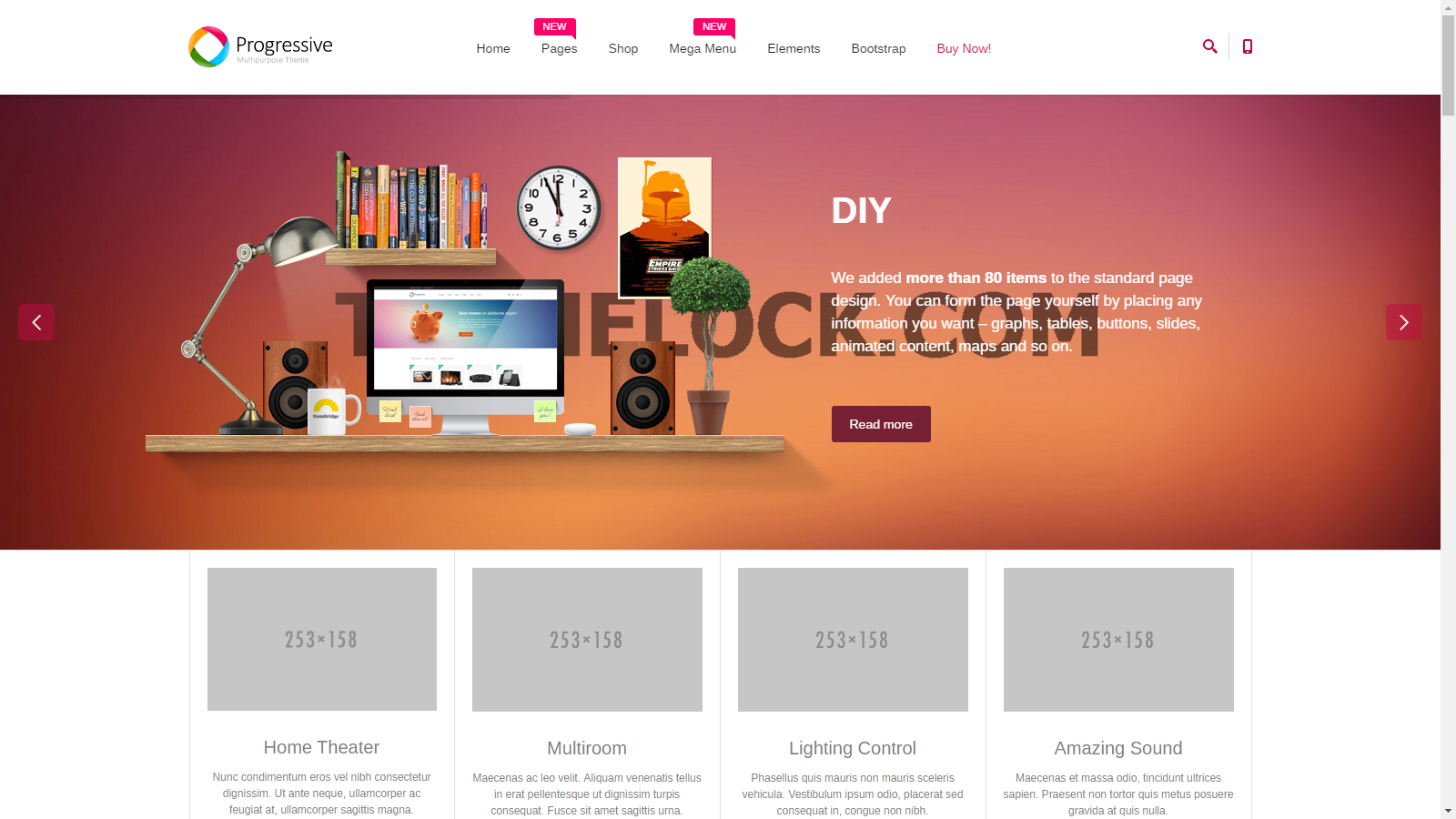 Template Website Responsive - Progresive - Uyun | Library