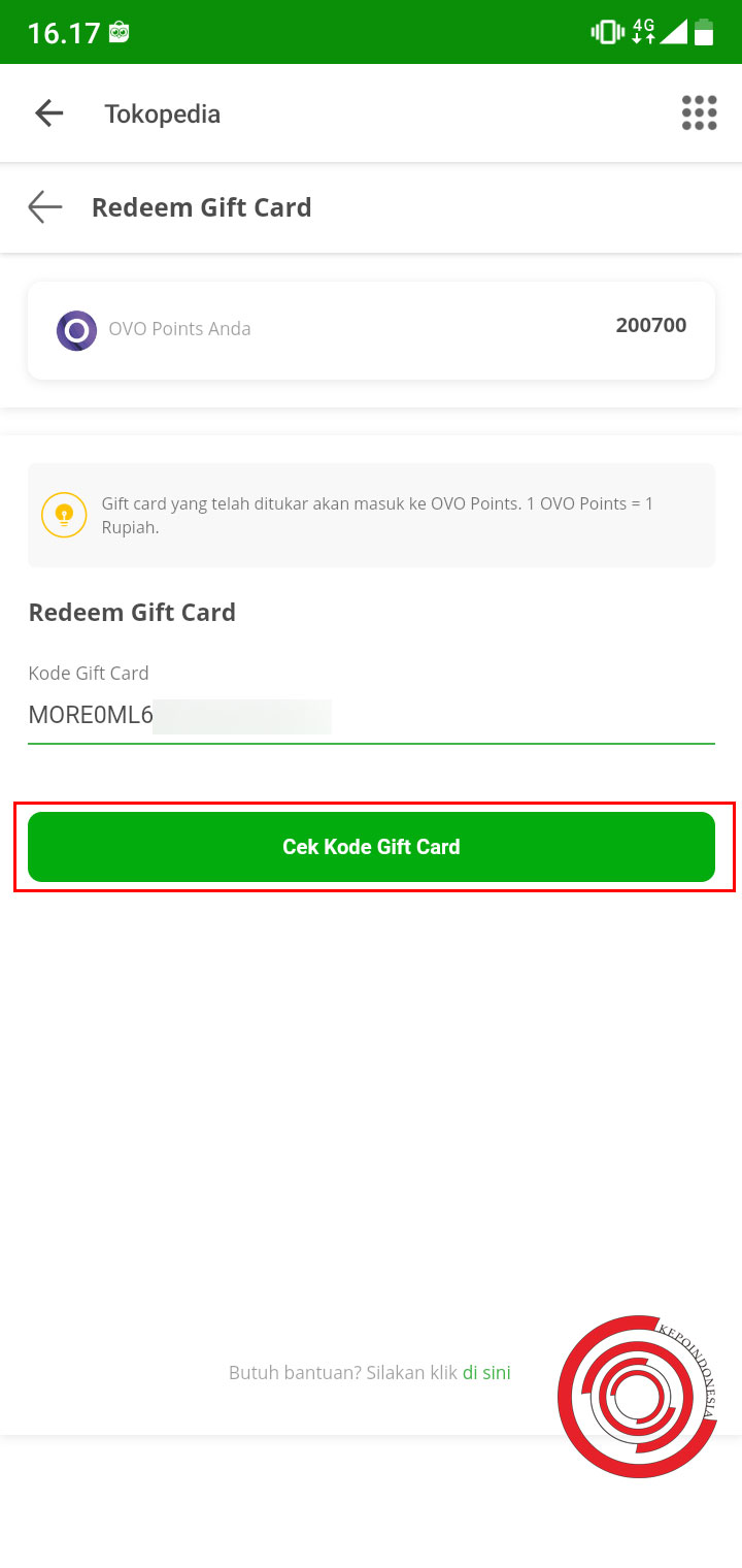 Cara Menggunakan Kode Gift Card Tokopedia Menjadi OVO Points Supaya ...
