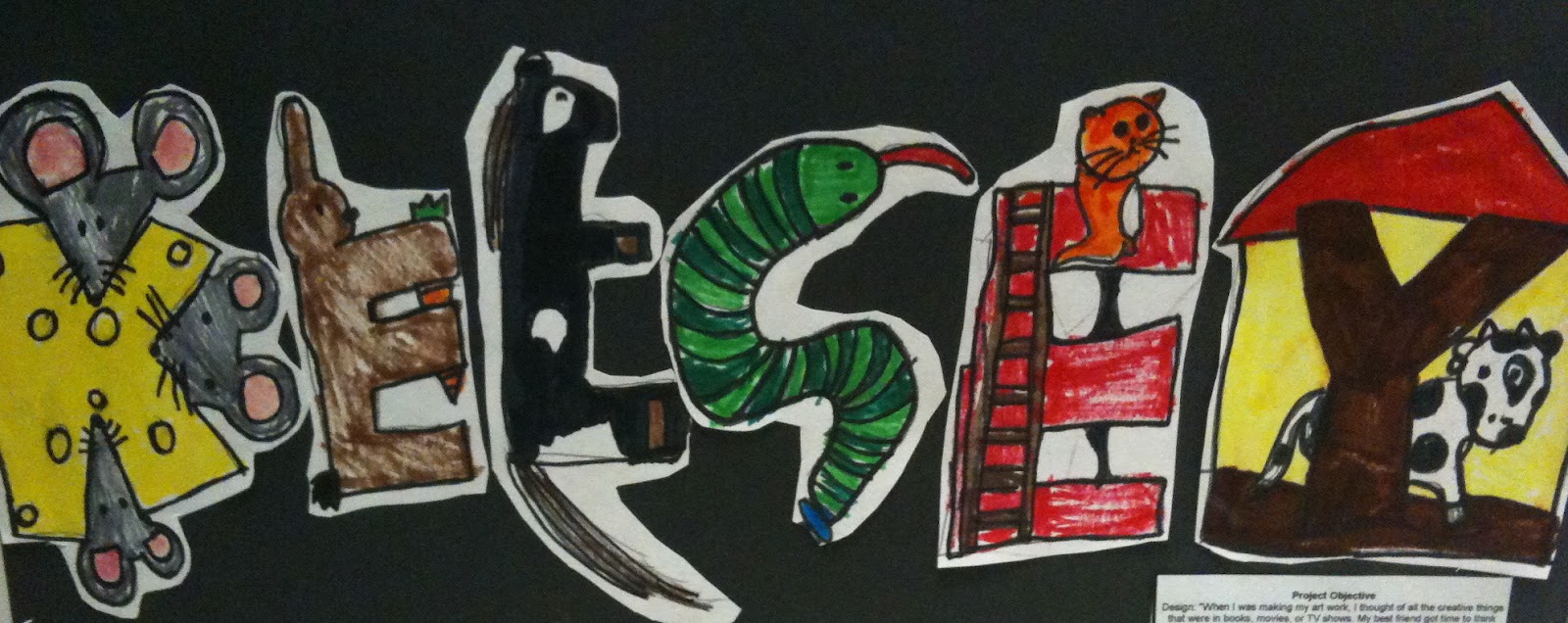 Art Room Blog: 4th Grade Monster Letters-Anthropomorphism...