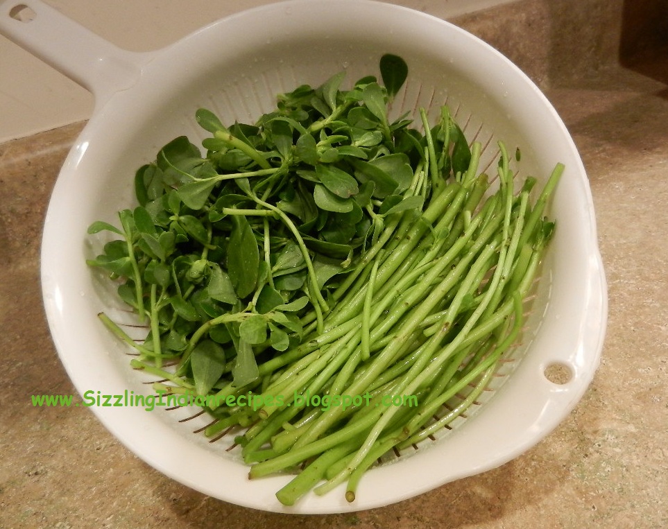 Sizzling Indian Recipes.....: Golichi Bhaji...Purslane stir fry with ...