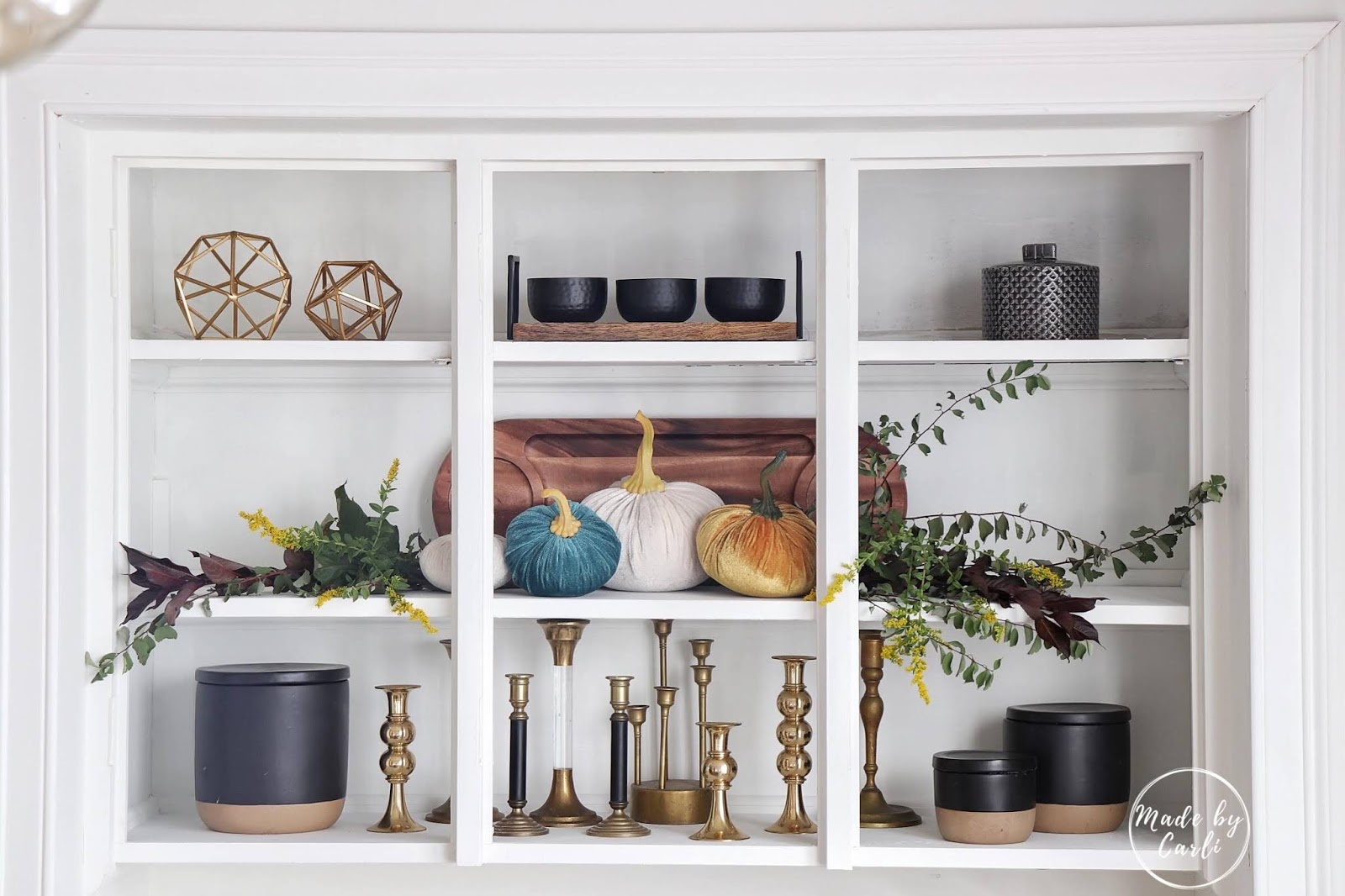 Easing into Fall With Natural Decor and Velvet Pumpkins - Made by Carli