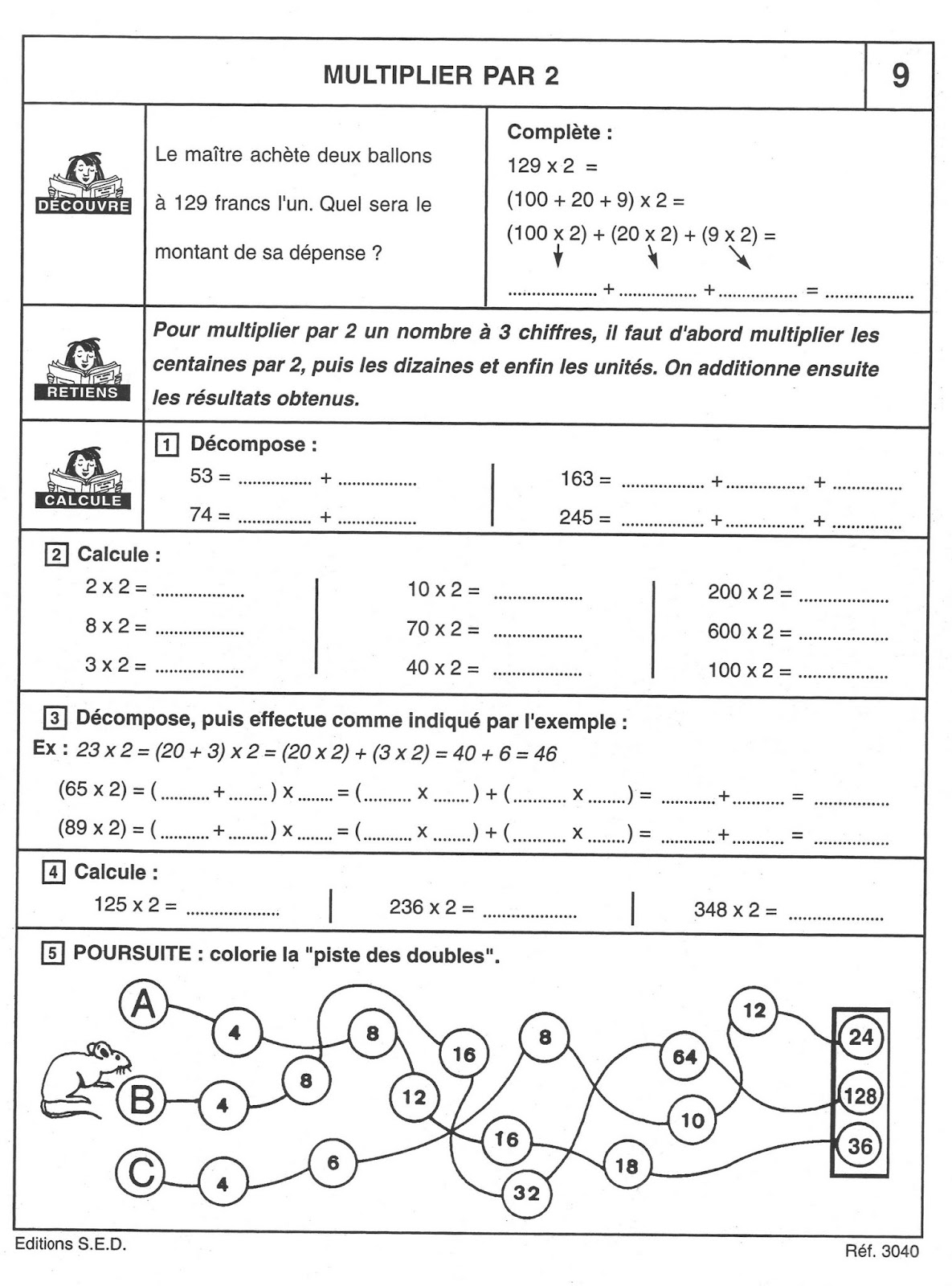 école : références: Calcul réfléchi CE2 (1994)