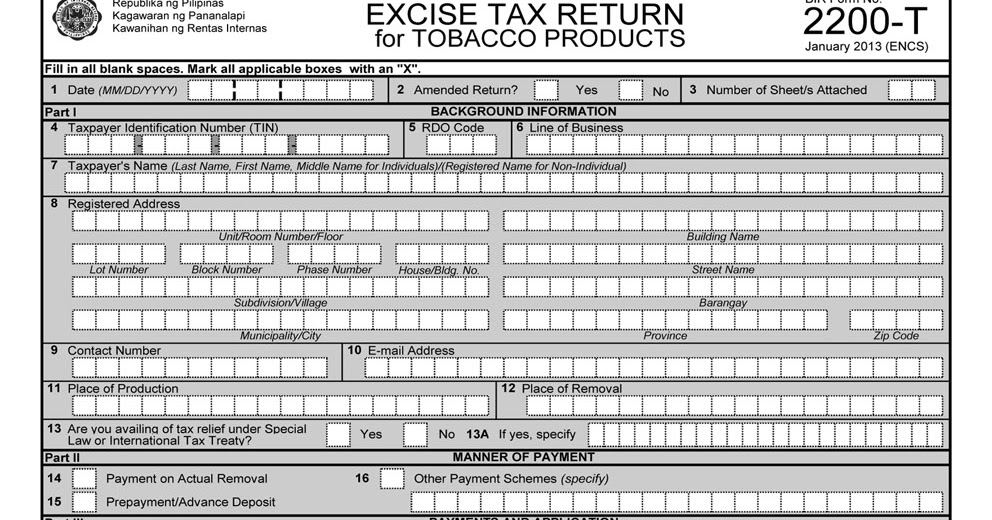 busapcom: BIR Form No. 2200-T