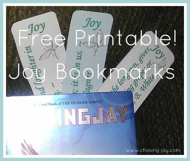 Free Printable Joy Bookmarks - Chasing Joy
