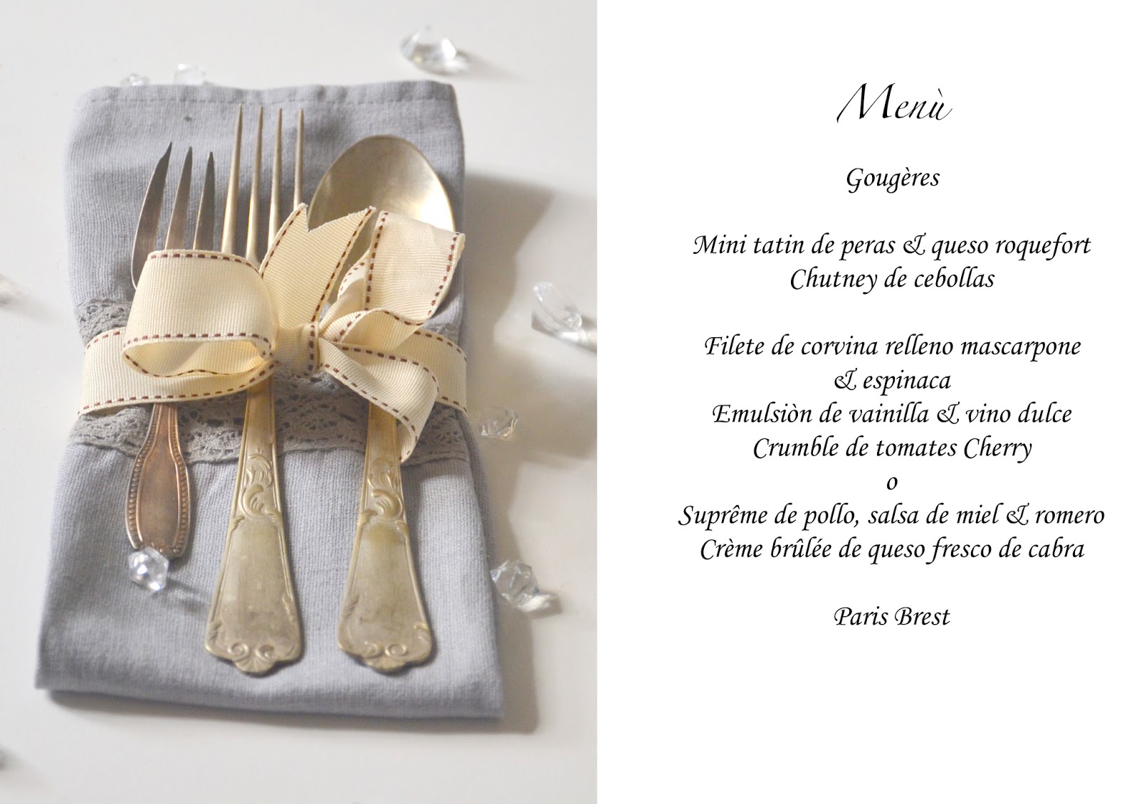 Table éphémère, Chef Patricia Richer: Soirée "Etiquette à la Française"