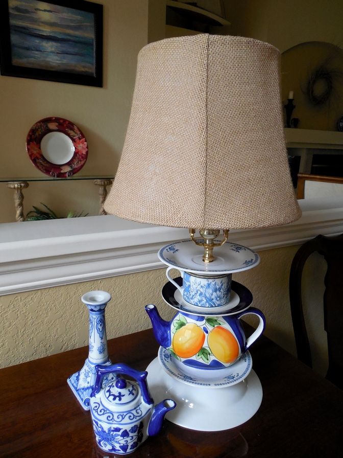 CAROL SCHIFF DAILY PAINTING STUDIO: VintageTeacup and Teapot Stacked ...