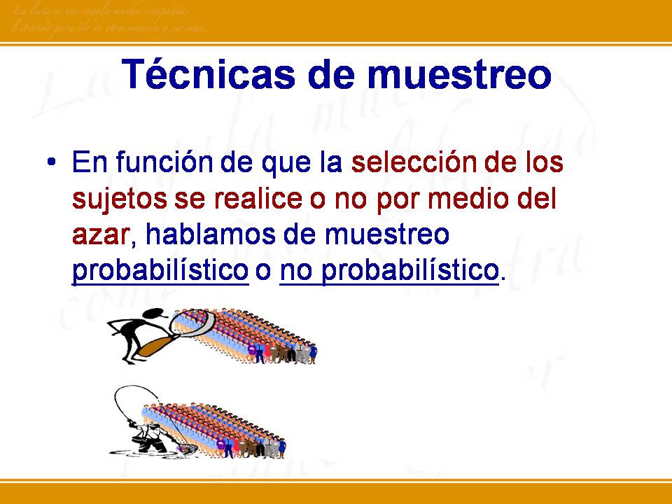 Técnicas de muestreo