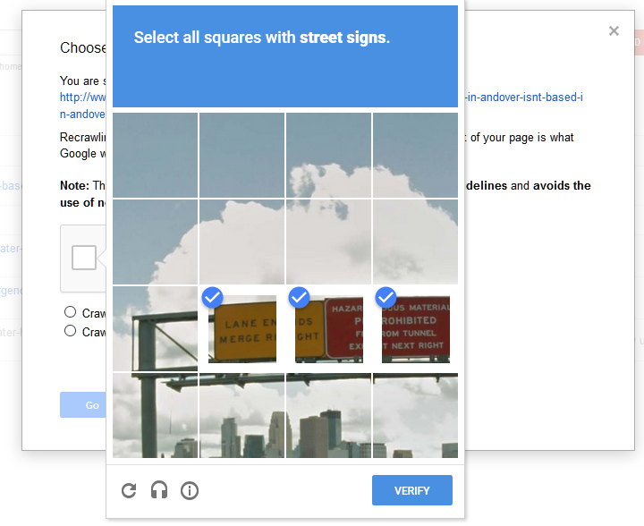 Google Webmaster Tools and Street Signs