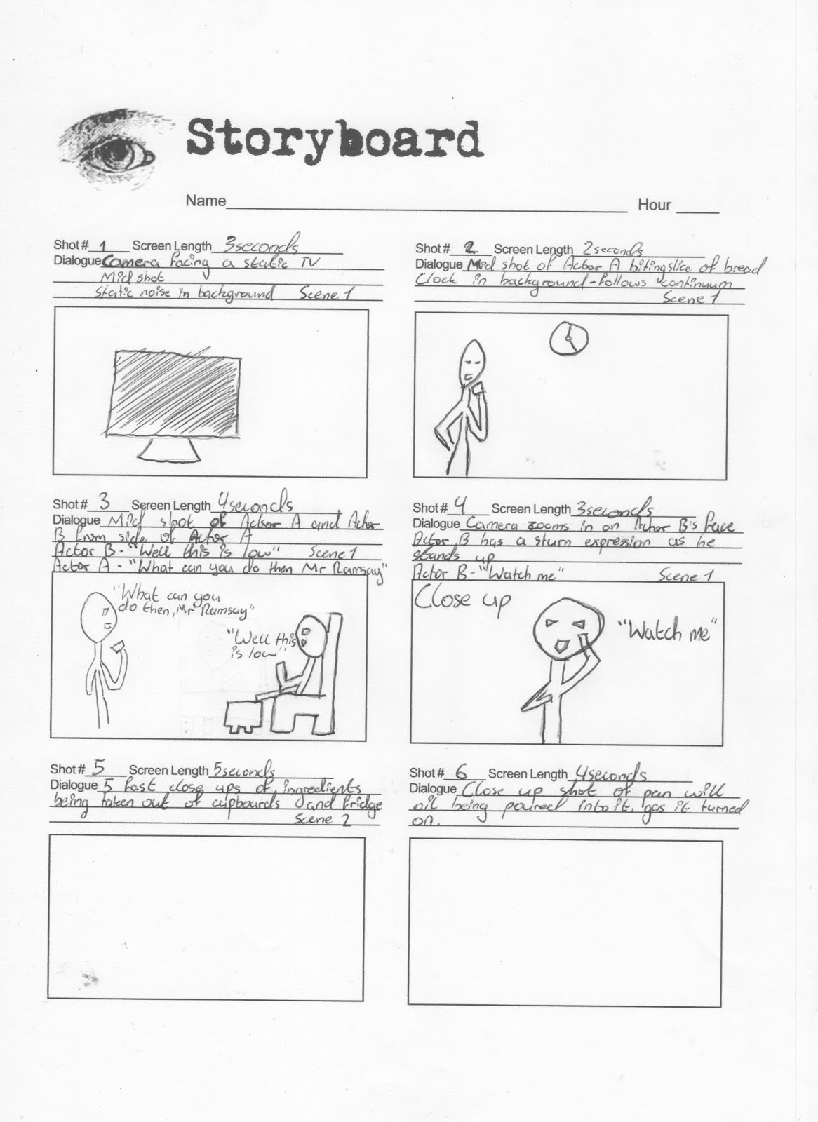 Patryk Woloch A2 Media G324: Task research: Storyboard Advert 2