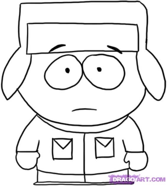 Imagenes para colorear: Dibujo de Kyle Broflovski para colorear