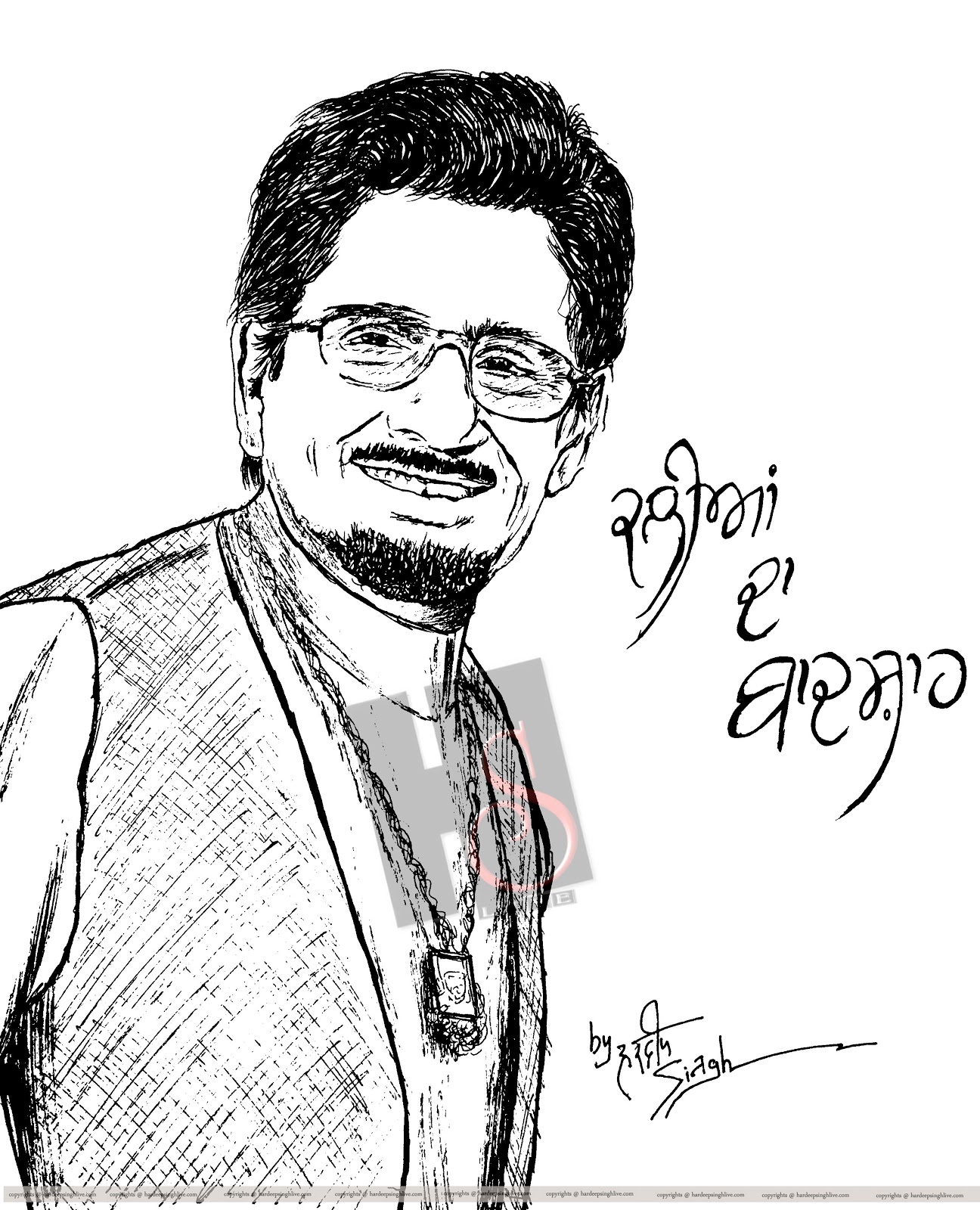 Art Of Hardeep Singh: Kuldeep Manak : Kaliyan Da Badshah