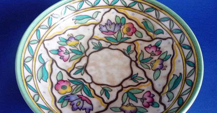 Premier Antiques: Charlotte Rhead Crown Ducal 'Trellis' Pattern 6016