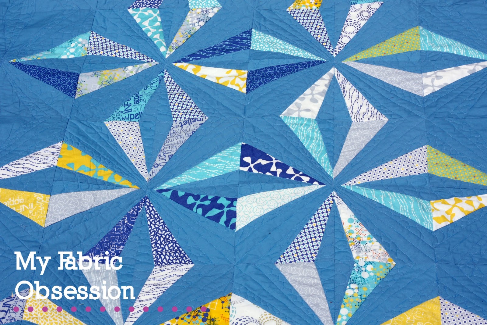 My Fabric Obsession: Prism quilt and a free motion experiment