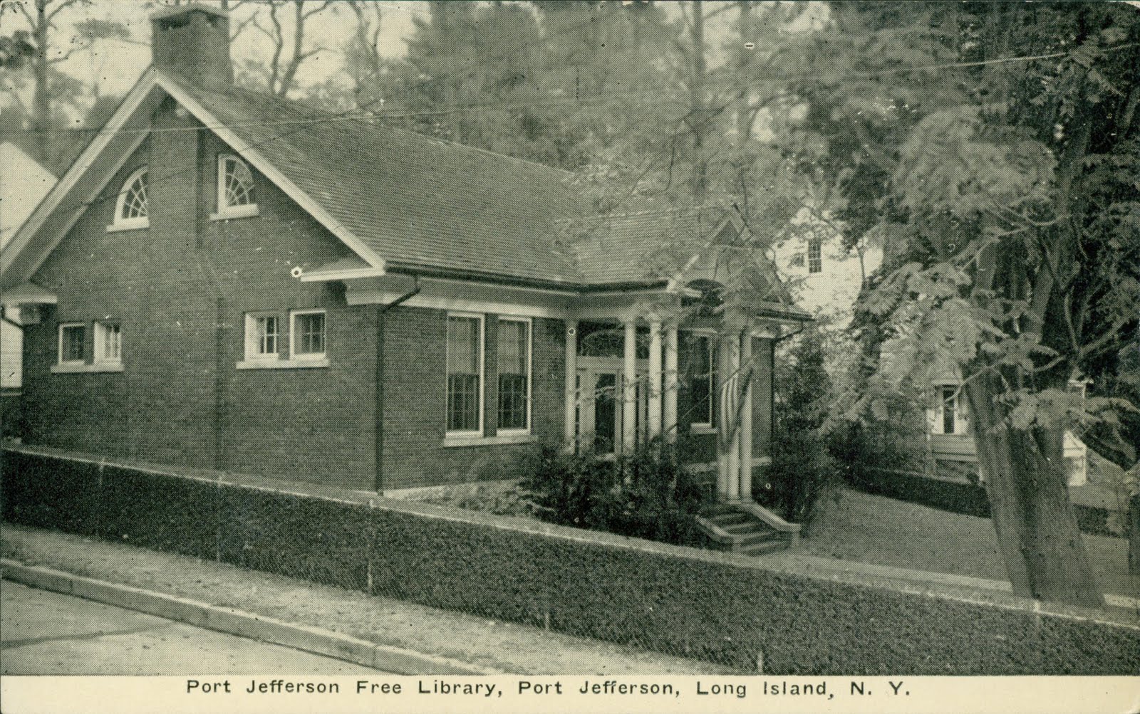 Library Postcards: Free Library, Port Jefferson, Long Island, New York