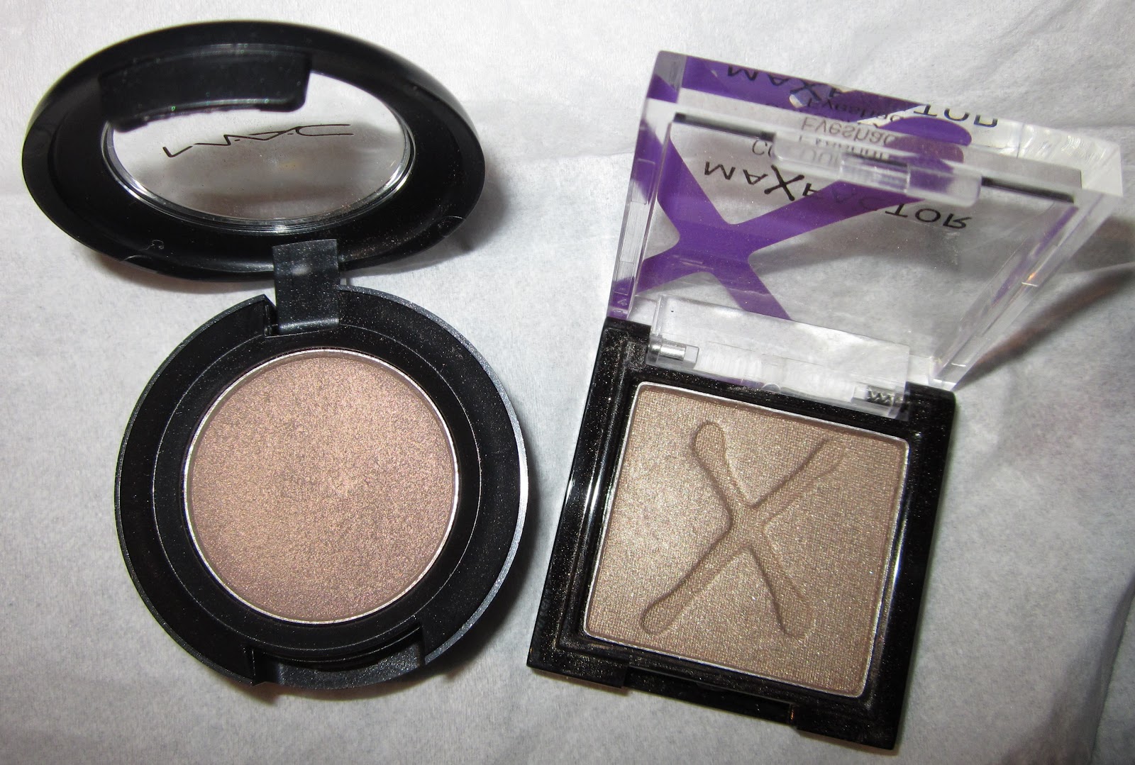 Margit, der Beauty-Koala: Dupe? MAC Patina vs. Max Factor Metallic Brown
